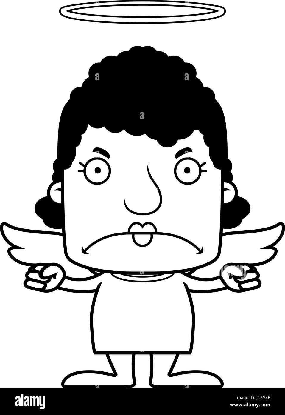 A cartoon angel woman looking angry Stock Vector Image & Art - Alamy