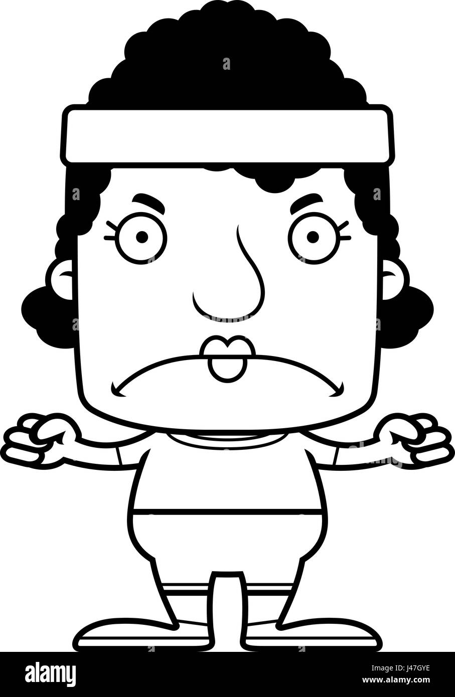 A cartoon fitness woman looking angry Stock Vector Image & Art - Alamy