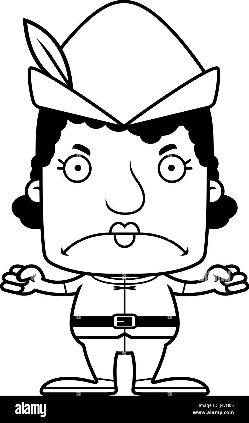 A cartoon Robin Hood woman looking angry Stock Vector Image & Art - Alamy