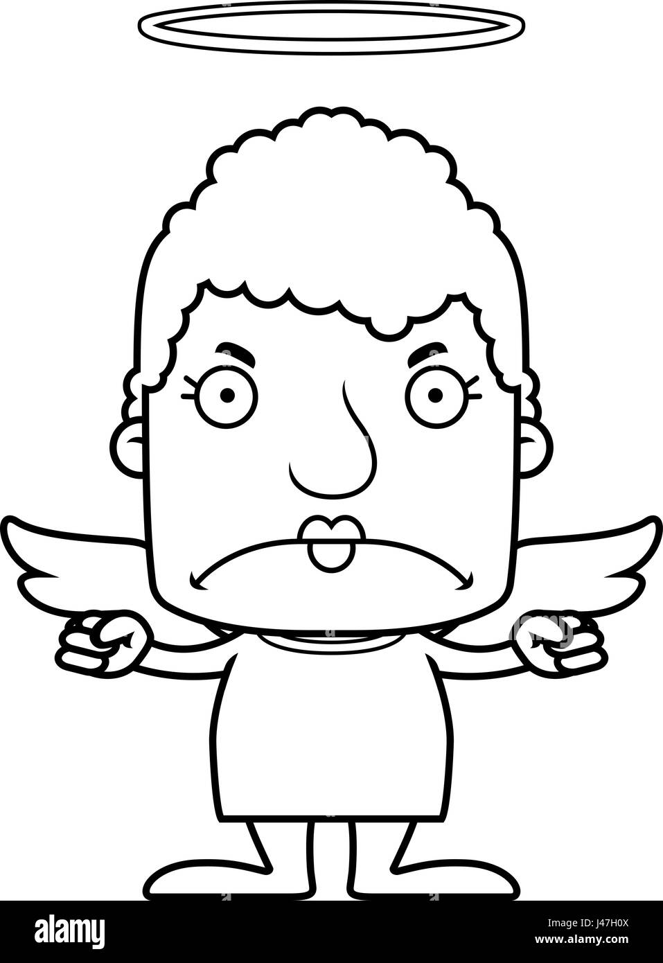A cartoon angel woman looking angry Stock Vector Image & Art - Alamy