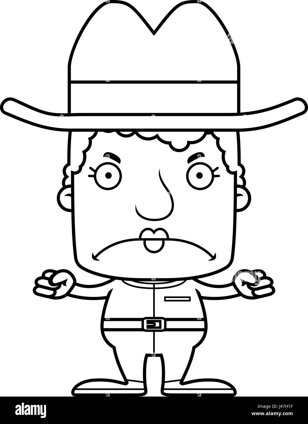 Angry cowboy cartoon Black and White Stock Photos & Images - Alamy