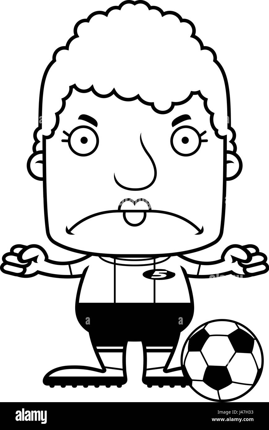A cartoon soccer player woman looking angry Stock Vector Image & Art ...