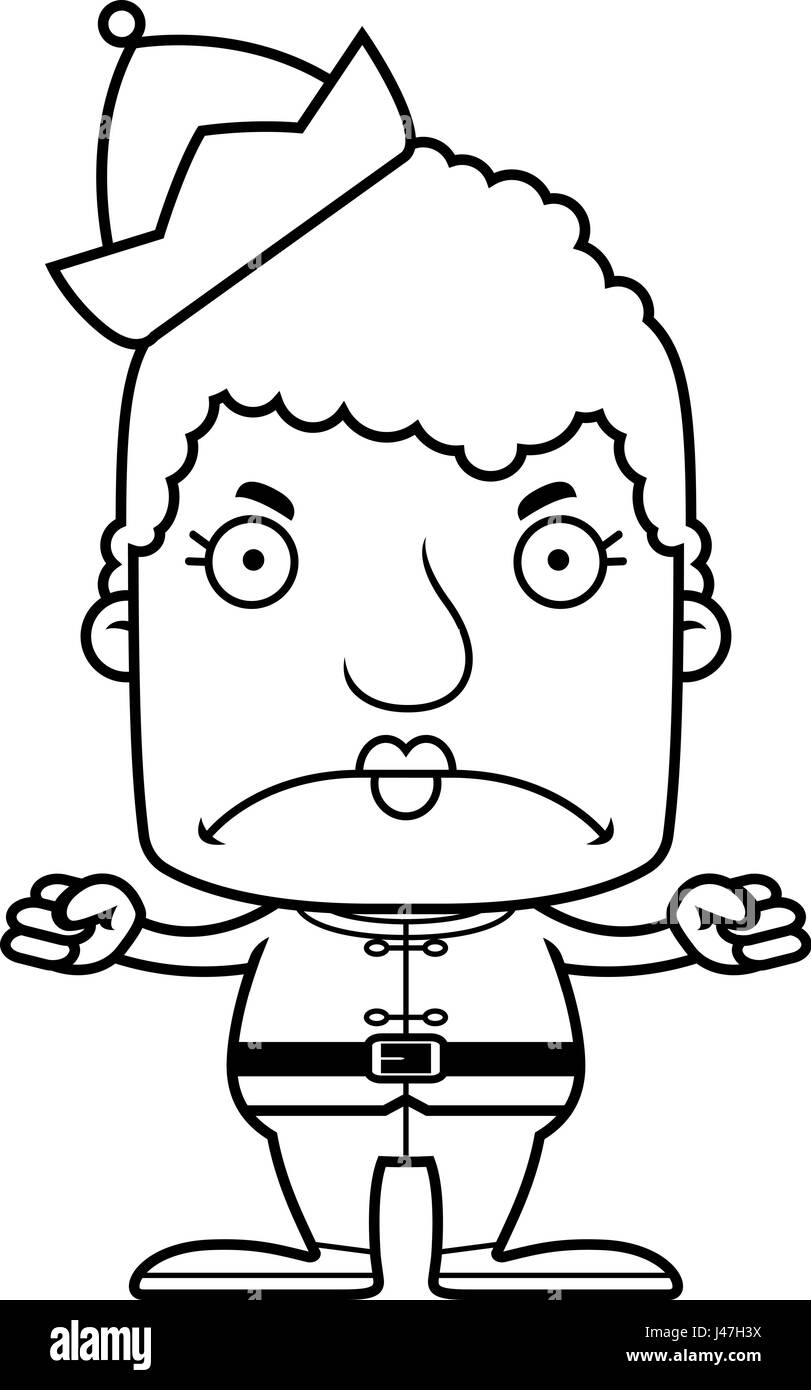 A cartoon Xmas elf woman looking angry Stock Vector Image & Art - Alamy