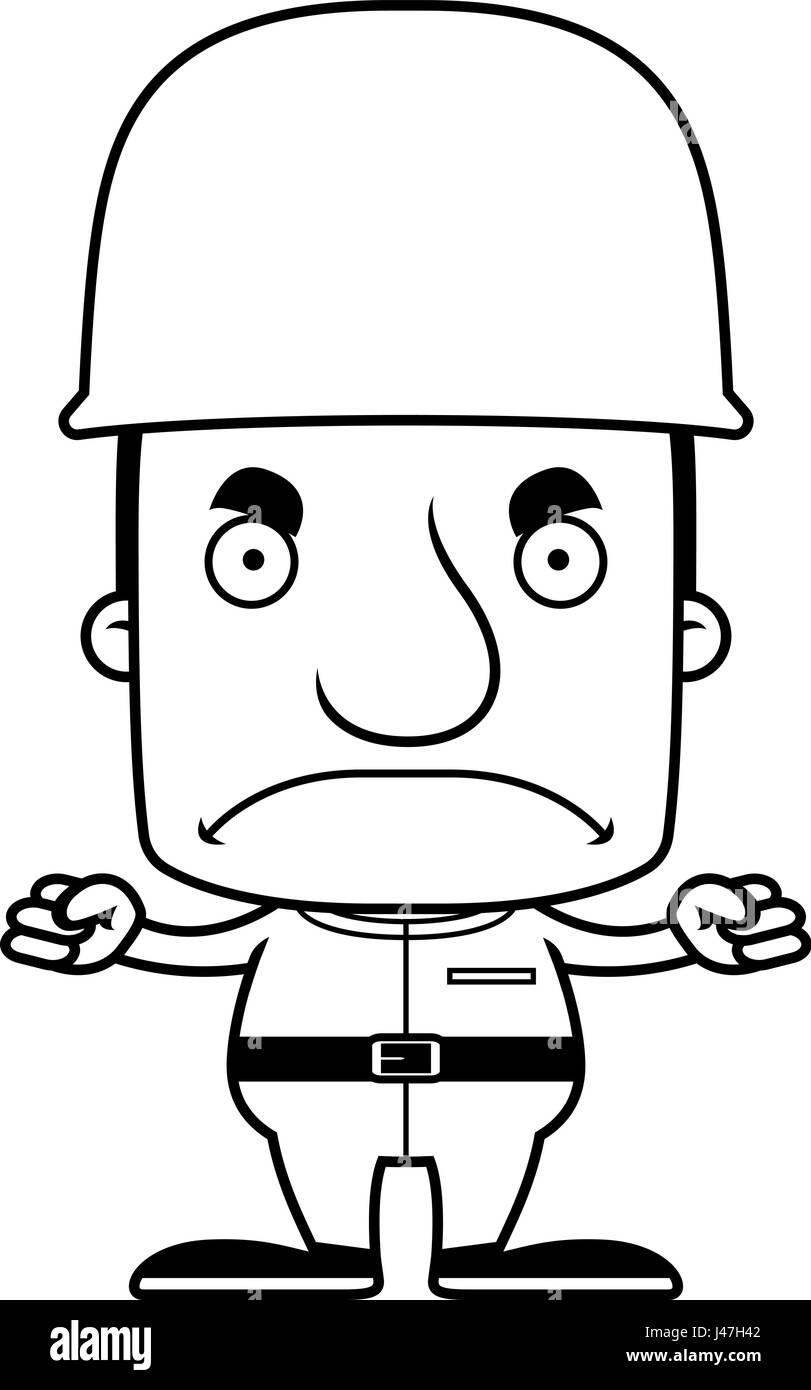 A cartoon soldier man looking angry Stock Vector Image & Art - Alamy