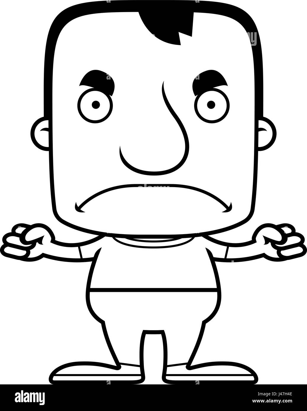 A cartoon man looking angry Stock Vector Image & Art - Alamy