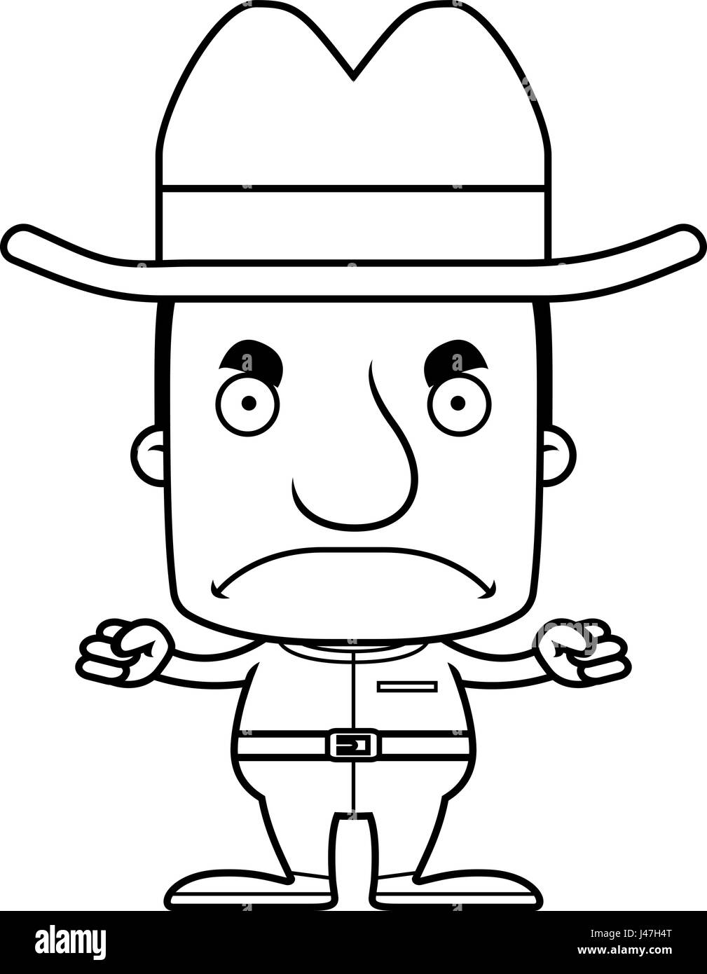 A cartoon cowboy man looking angry Stock Vector Image & Art - Alamy
