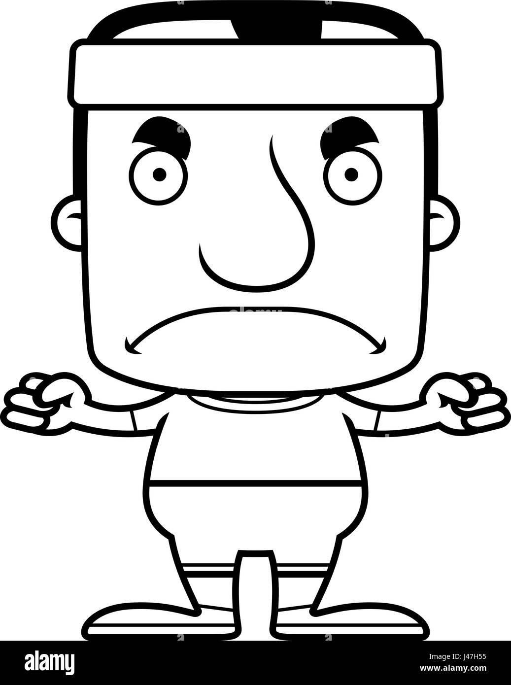 A cartoon fitness man looking angry Stock Vector Image & Art - Alamy