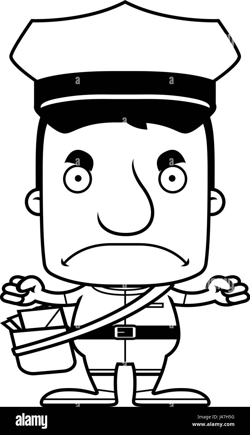Cartoon illustration mailman looking angry hi-res stock photography and ...