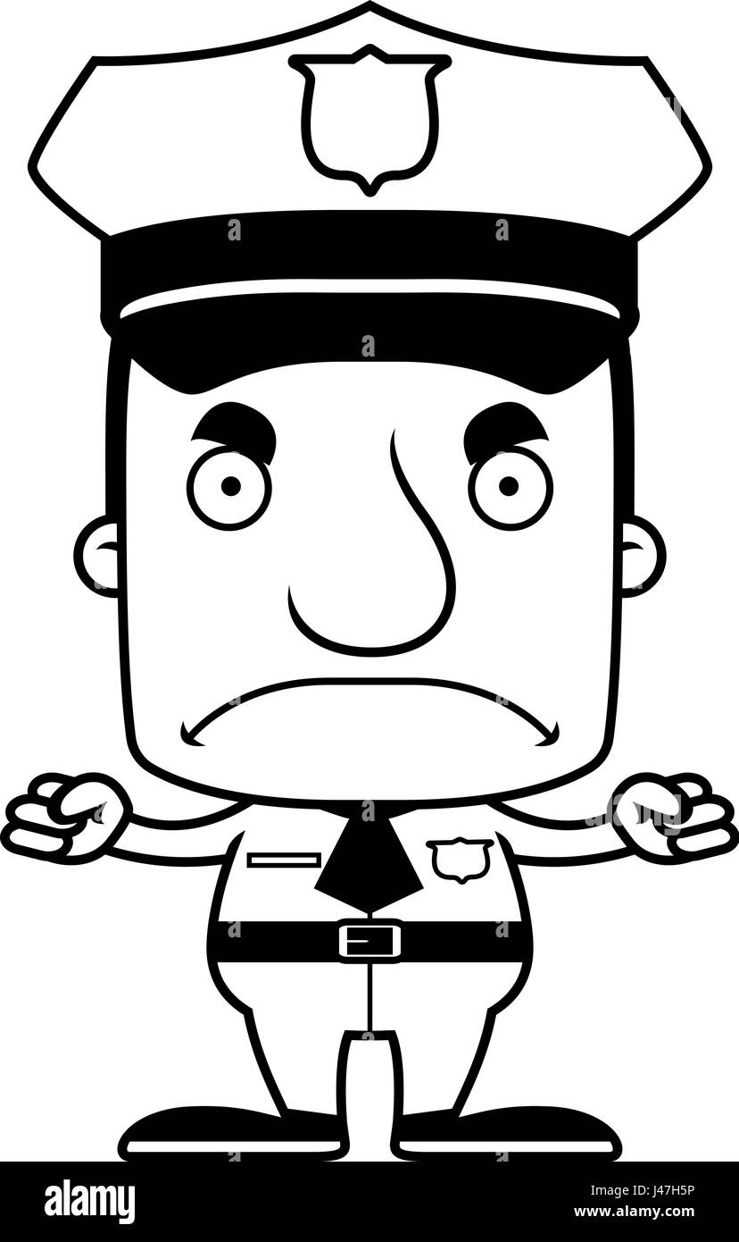 A cartoon police officer man looking angry Stock Vector Image & Art - Alamy