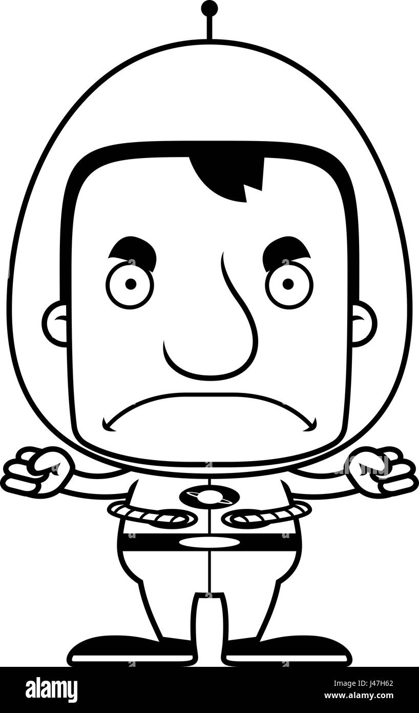 A cartoon spaceman man looking angry Stock Vector Image & Art - Alamy