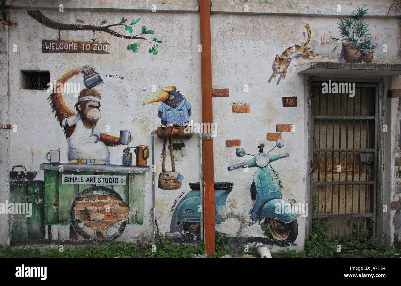 IPOH, MALAYSIA- JUNE, 2016 Attractive painting wall ,This is the symbol ...