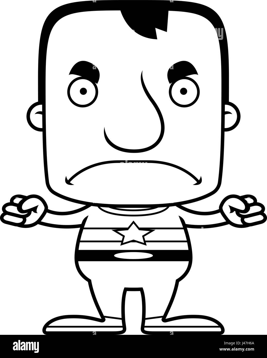 A cartoon superhero man looking angry Stock Vector Image & Art - Alamy