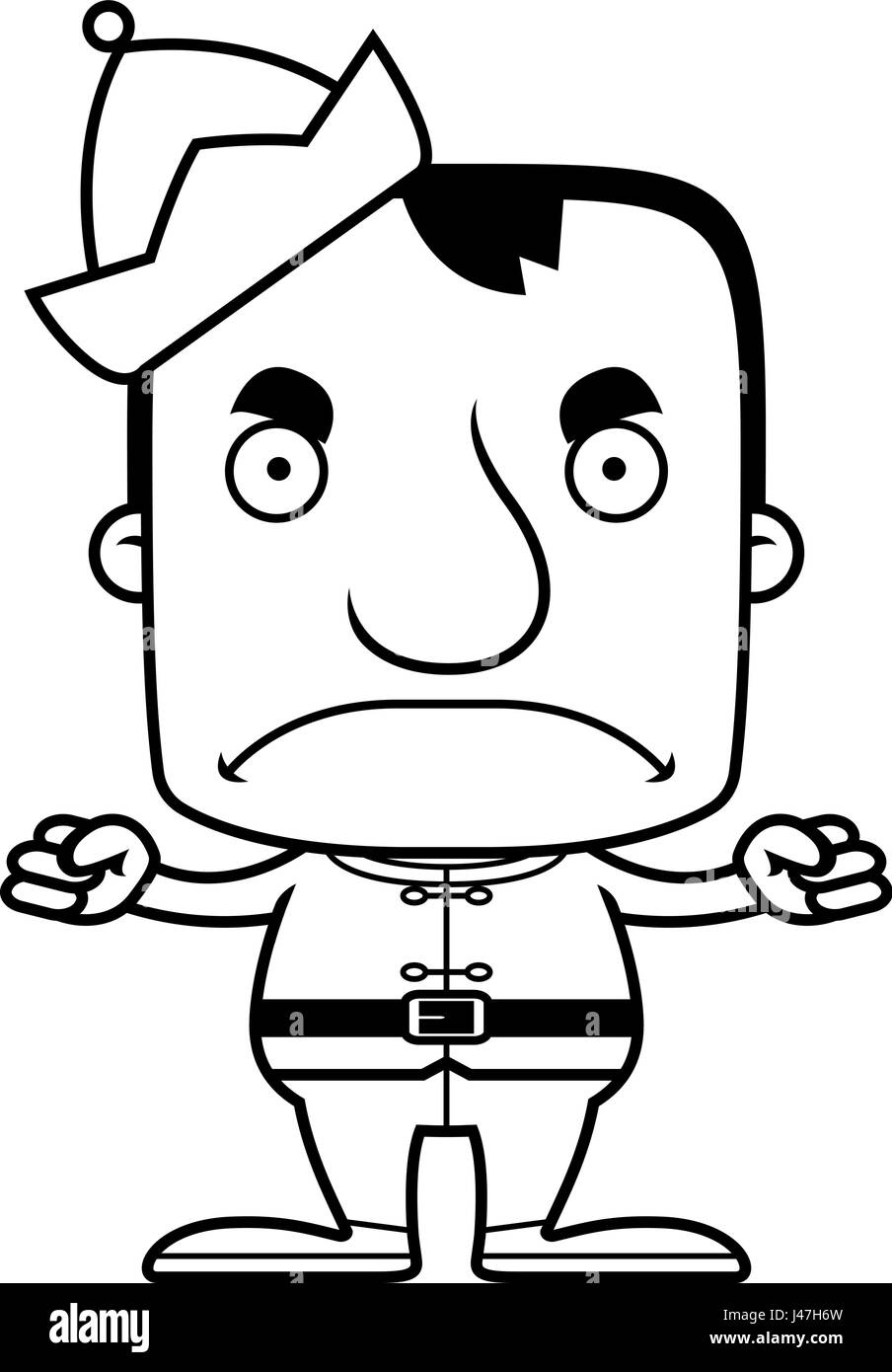 A cartoon Xmas elf man looking angry Stock Vector Image & Art - Alamy