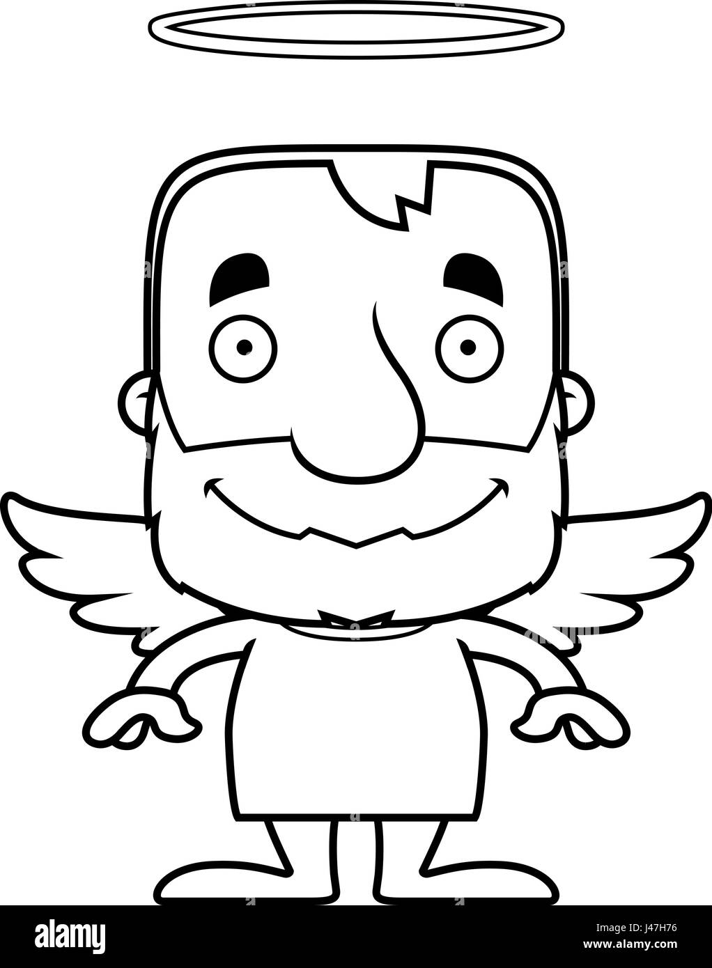 A cartoon angel man smiling Stock Vector Image & Art - Alamy
