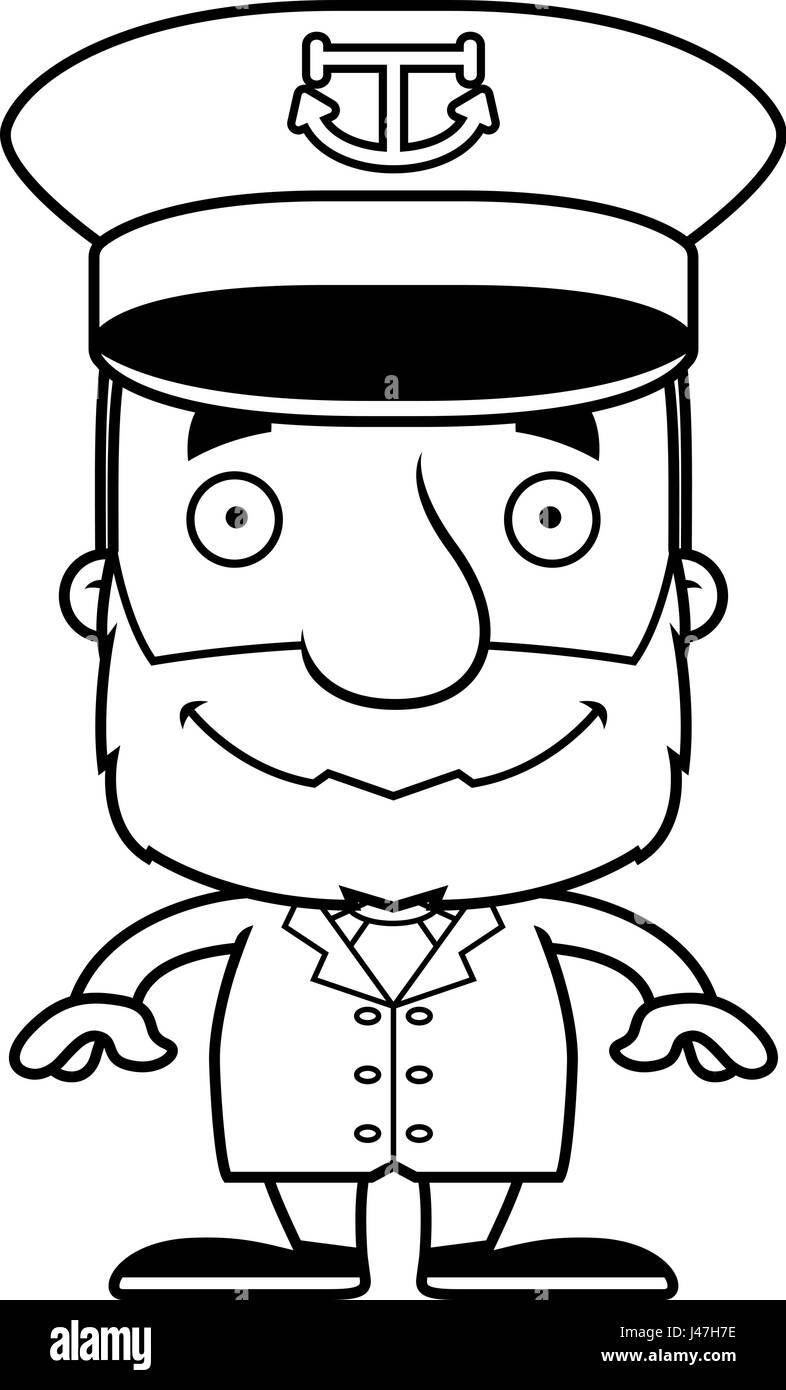 A cartoon boat captain man smiling Stock Vector Image & Art - Alamy