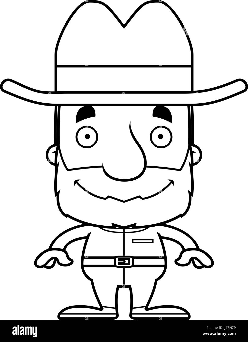 A cartoon cowboy man smiling Stock Vector Image & Art - Alamy