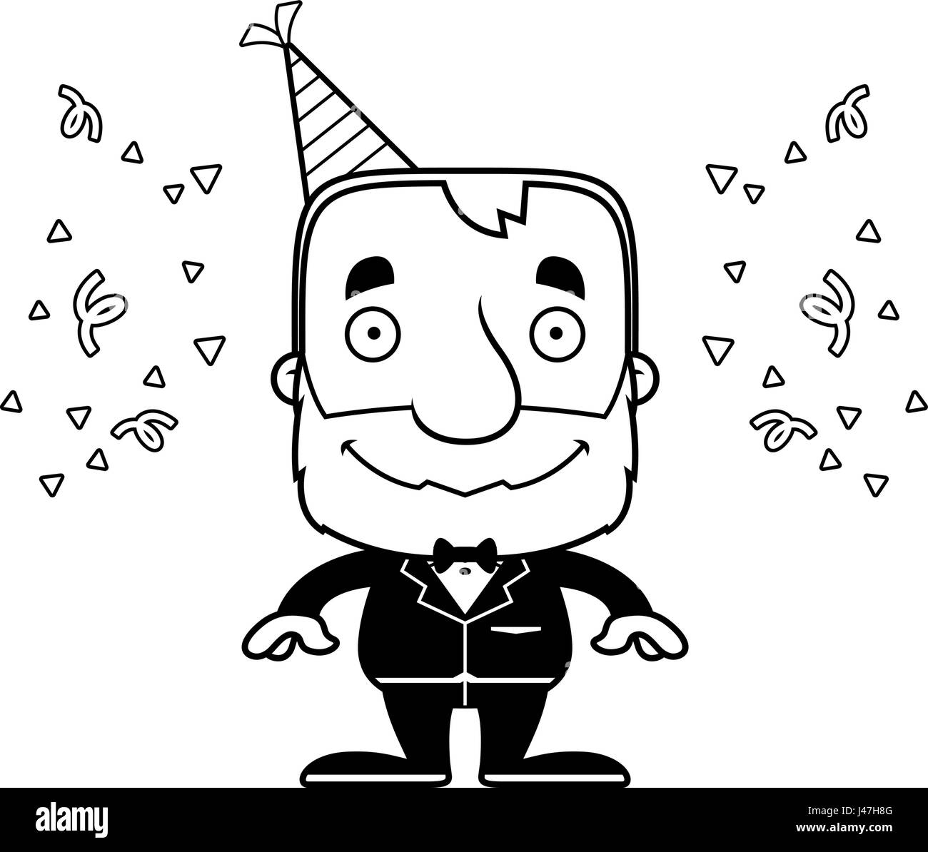 A cartoon party man smiling Stock Vector Image & Art - Alamy