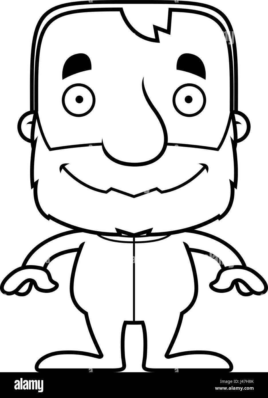 A cartoon man smiling in pajamas Stock Vector Image & Art - Alamy