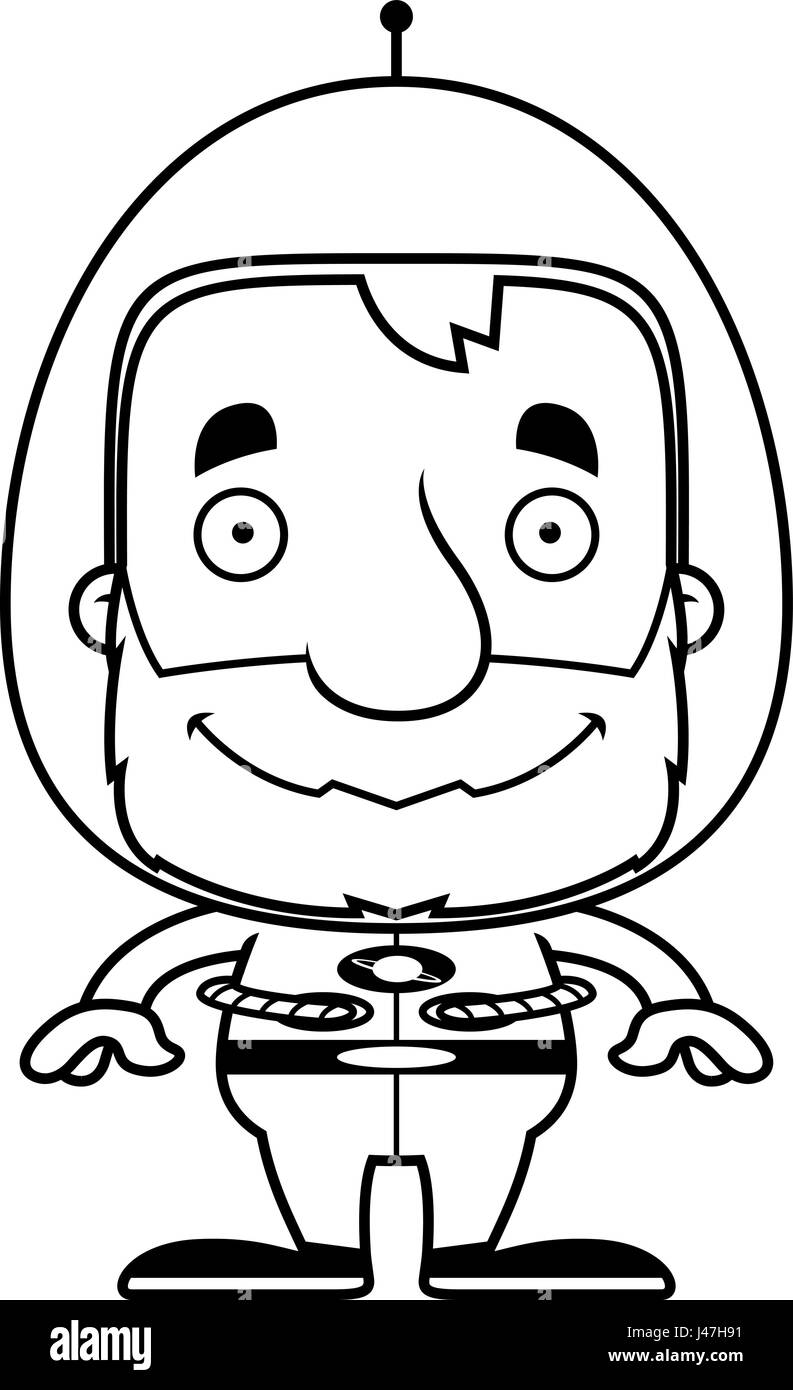A cartoon spaceman man smiling Stock Vector Image & Art - Alamy