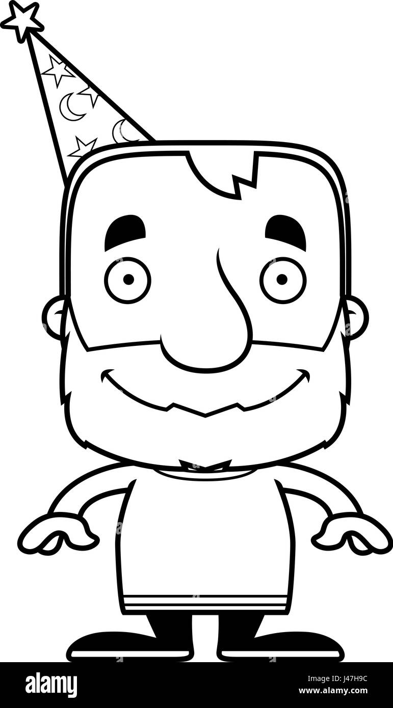 A cartoon wizard man smiling Stock Vector Image & Art - Alamy