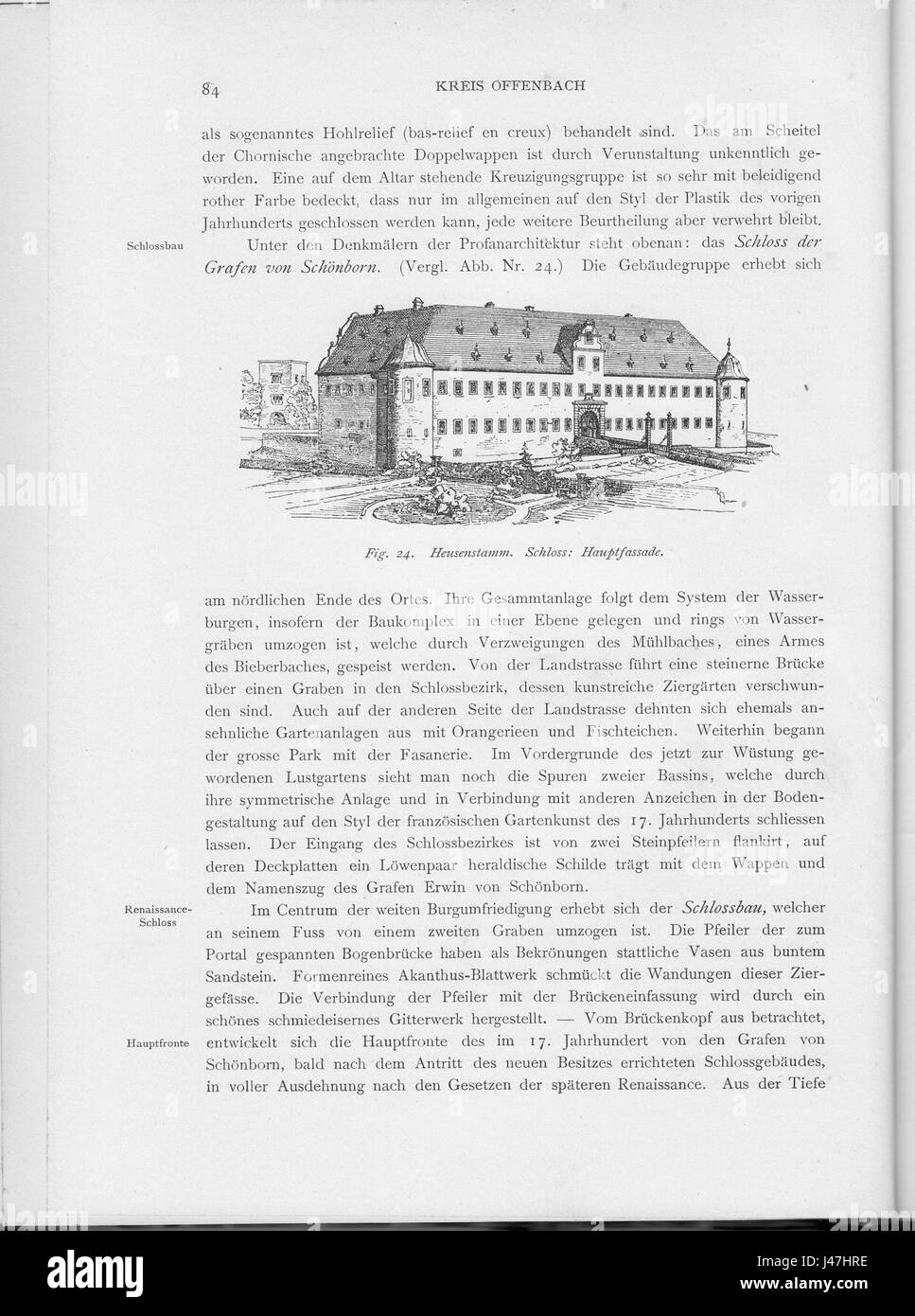 A painting by OF Schaefer, dated 1885, reflecting the artistic style ...