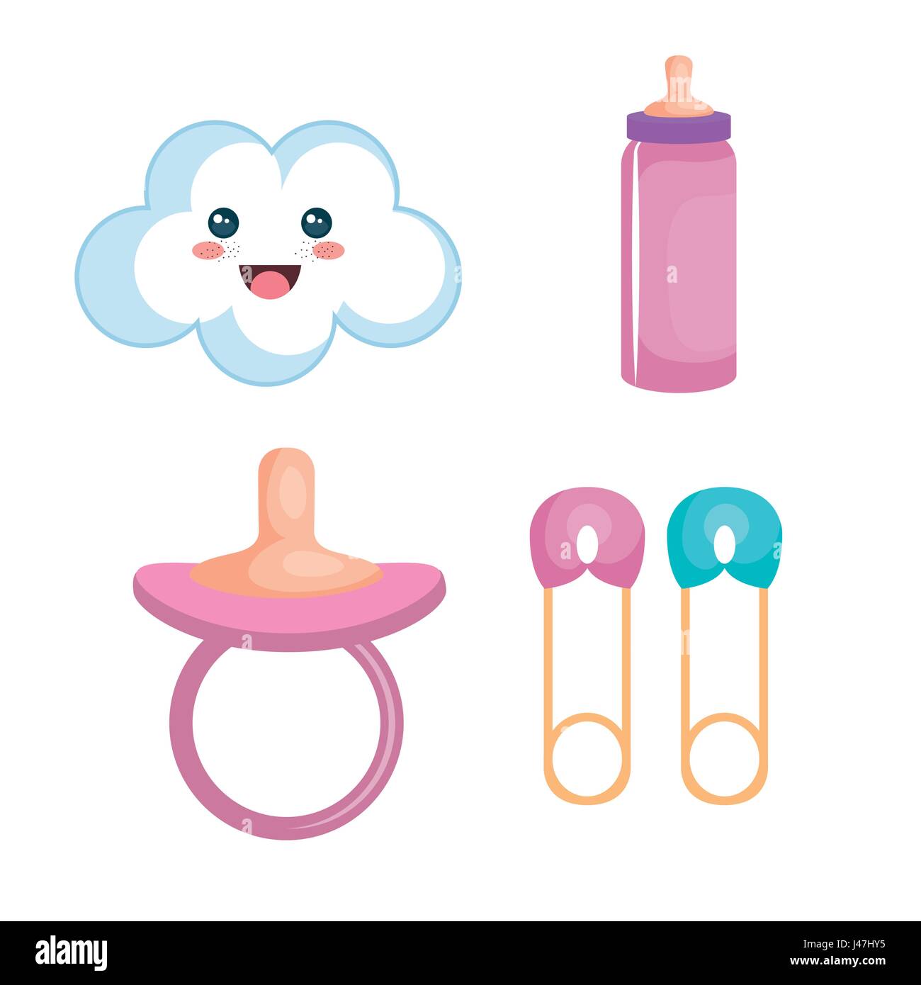 Baby-related object set Stock Vector Image & Art - Alamy