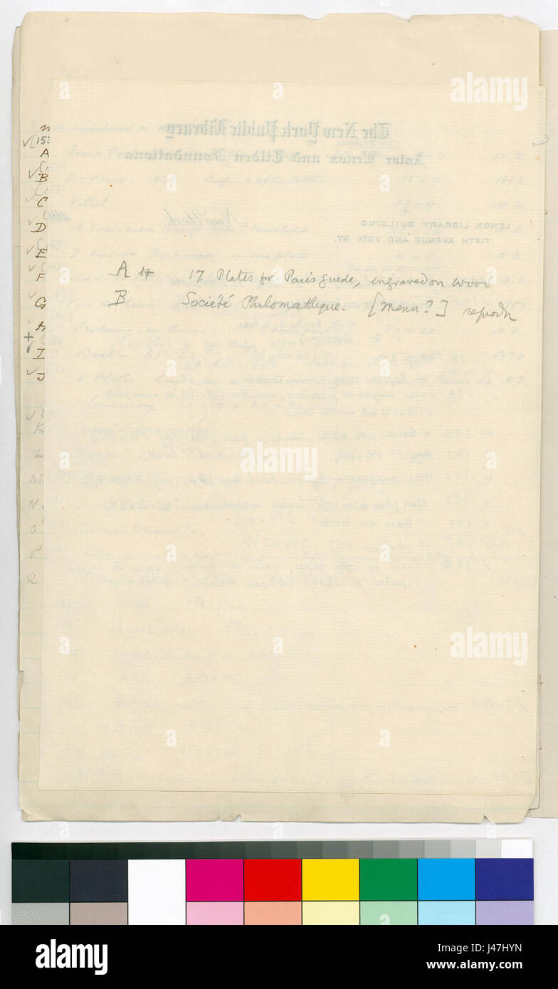 This refers to notes, possibly from a manuscript or archival document ...