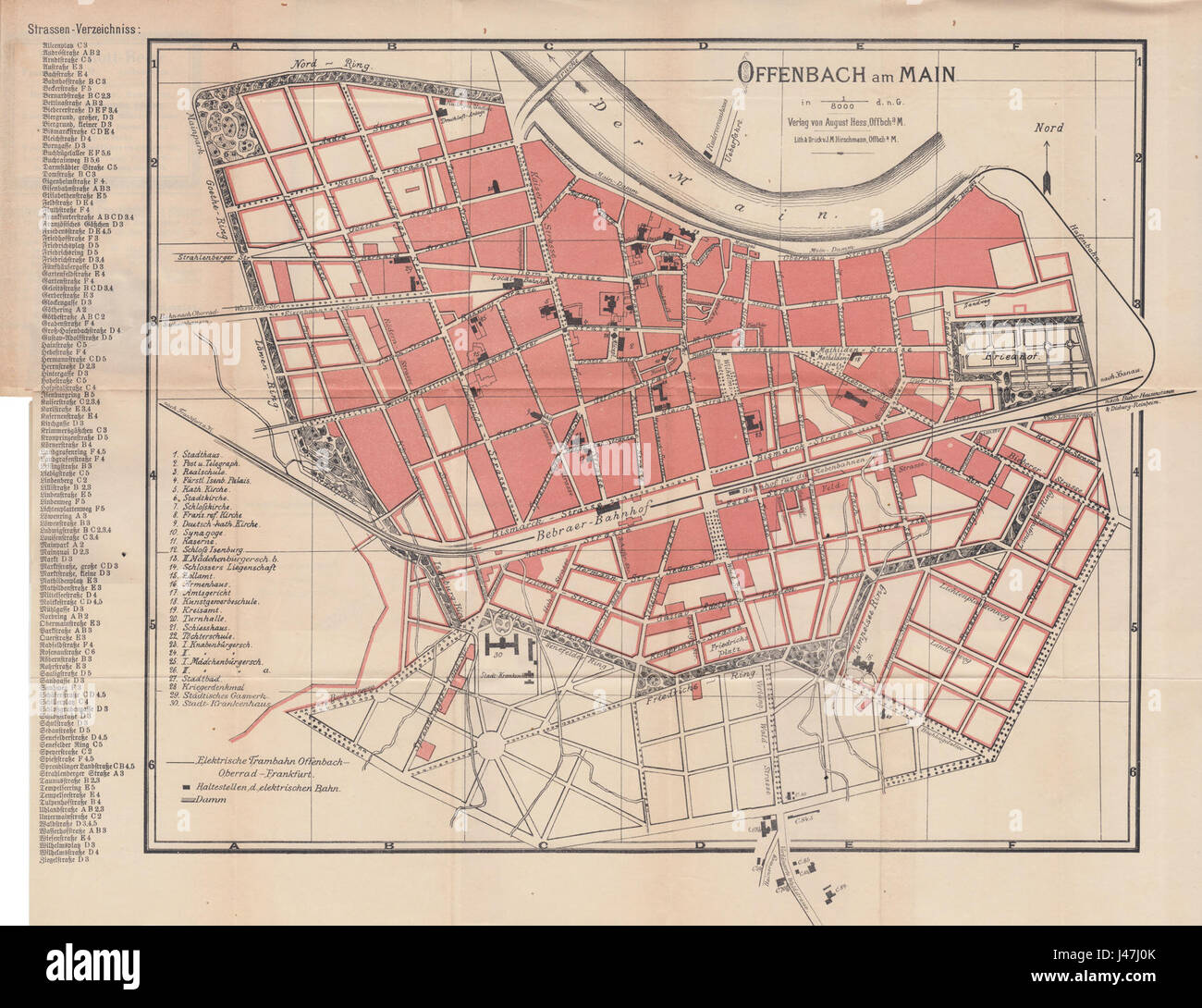 Offenbach Stadtplan Hess 1900 is a historical city map of Offenbach ...