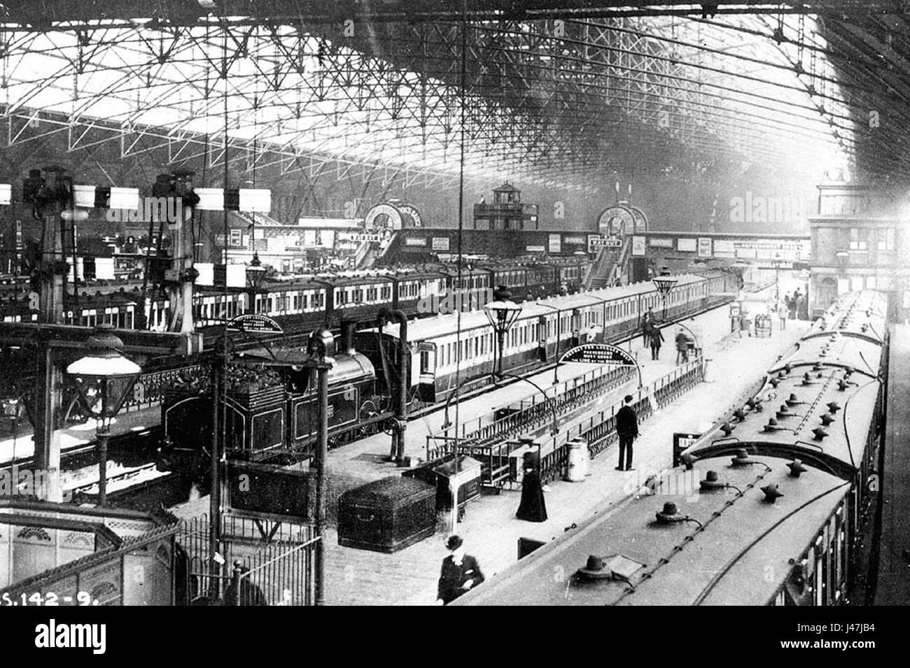 New Street station, Victorian image Stock Photo - Alamy