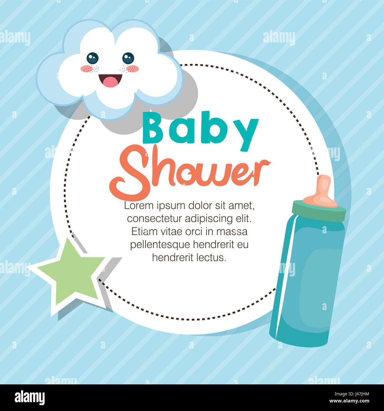 Baby shower card kawaii Stock Vector Images - Alamy