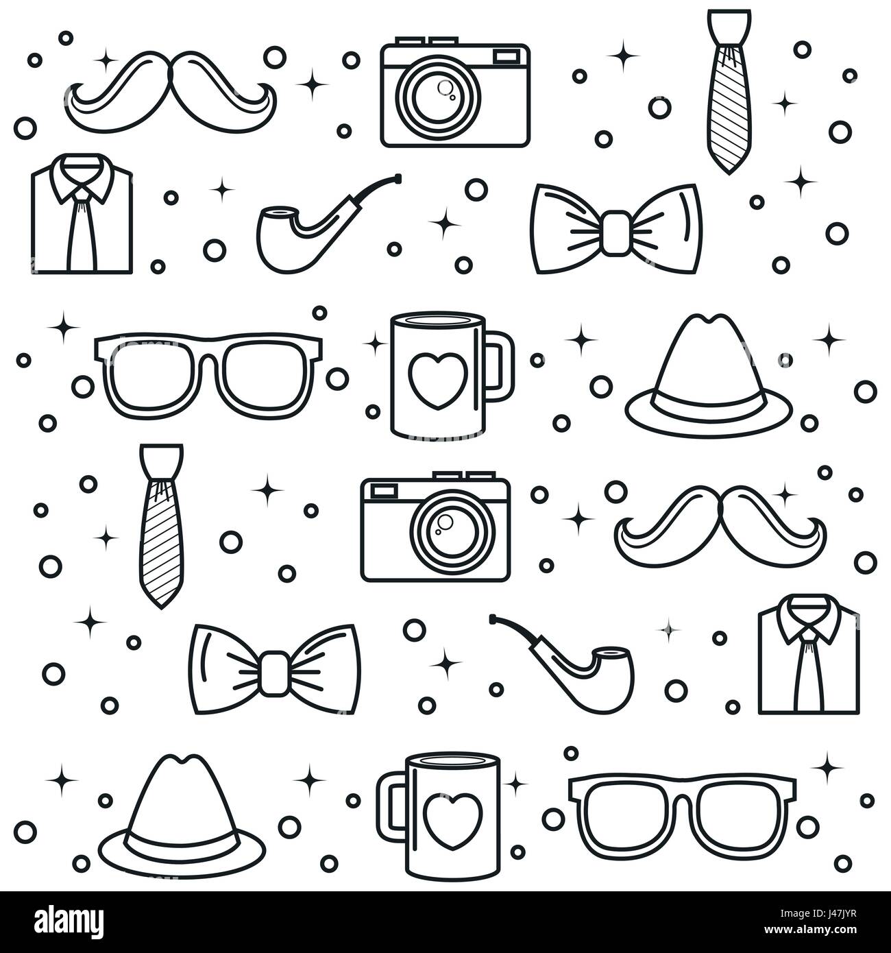 Objects for men pattern Stock Vector Image & Art - Alamy