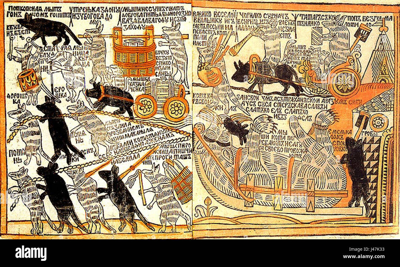 The 1760 artwork, 'Mice Burying a Cat,' portrays an imaginative and ...