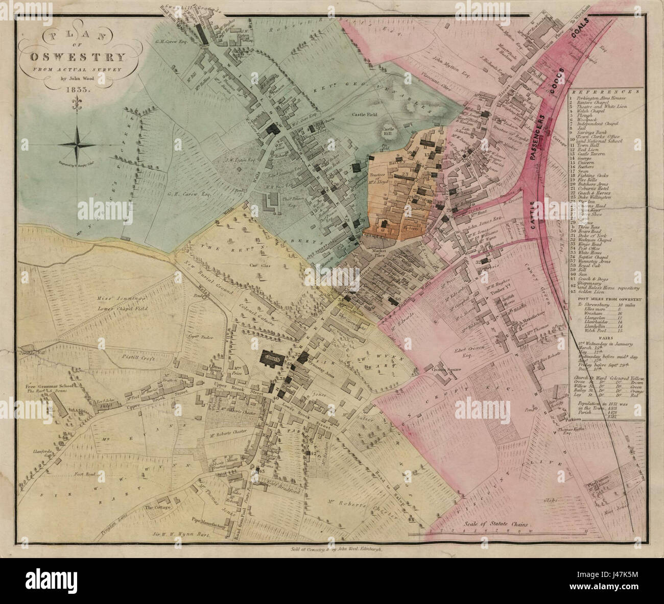 Map of oswestry hi-res stock photography and images - Alamy