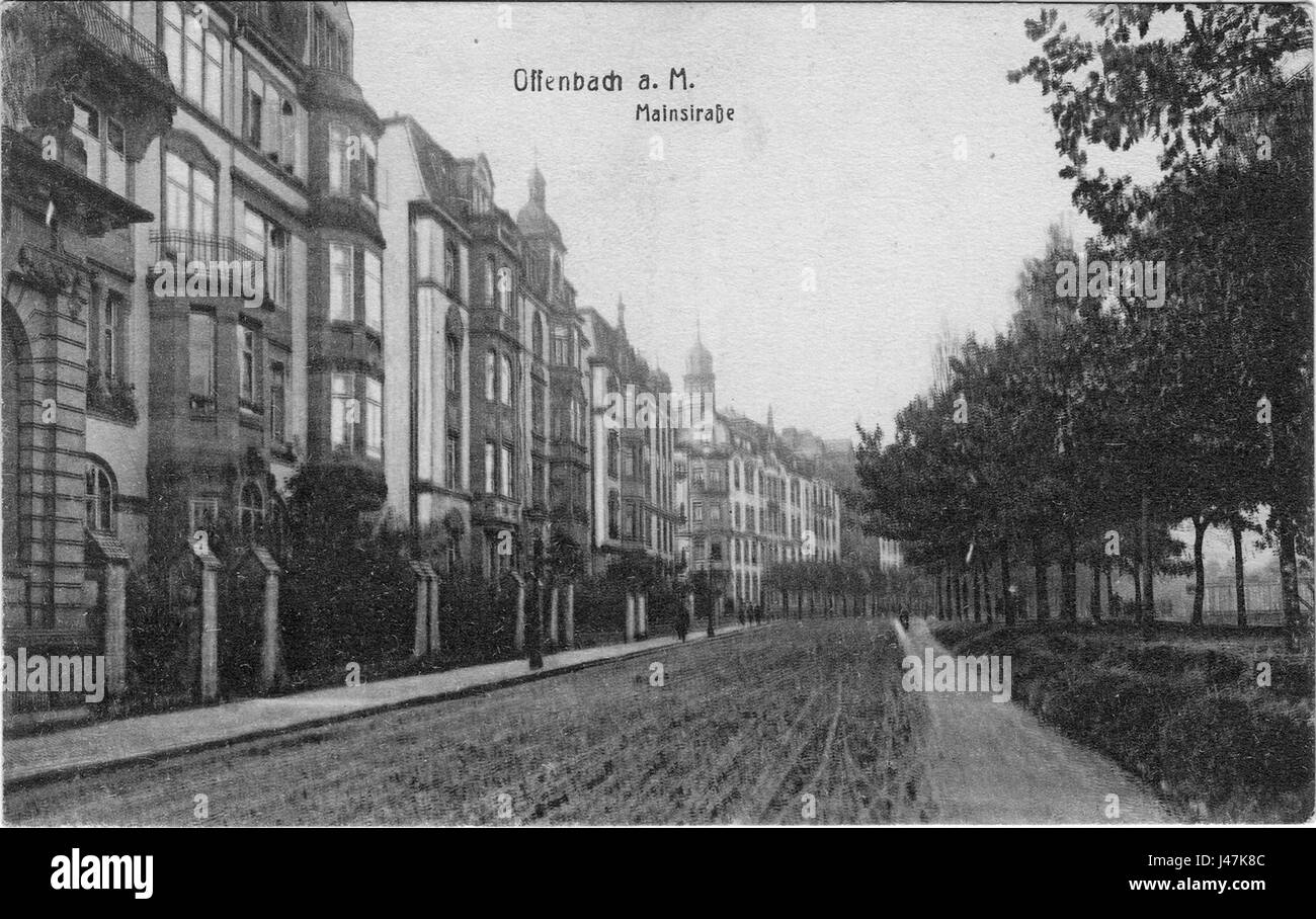 The image features a view of Mainstrasse and Lilipark in 1905 ...