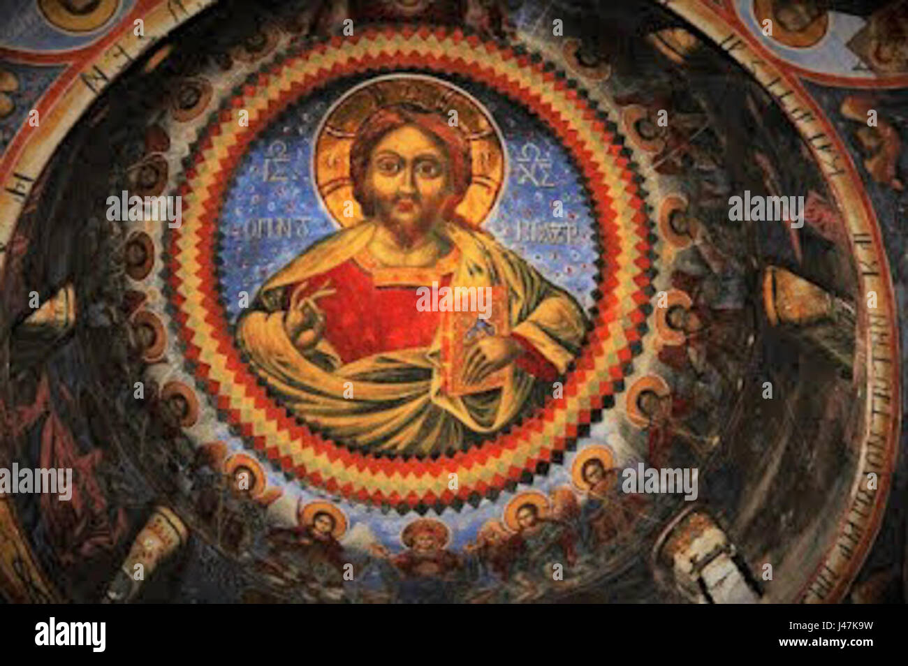 Panagia Bounasia Fresco 1850 Stock Photo - Alamy