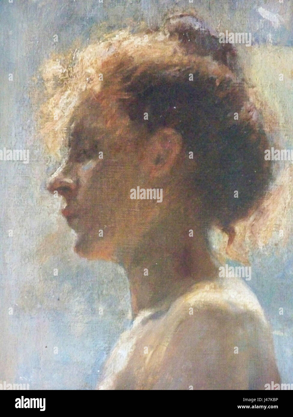 Woman portrait painting side view hi-res stock photography and images ...