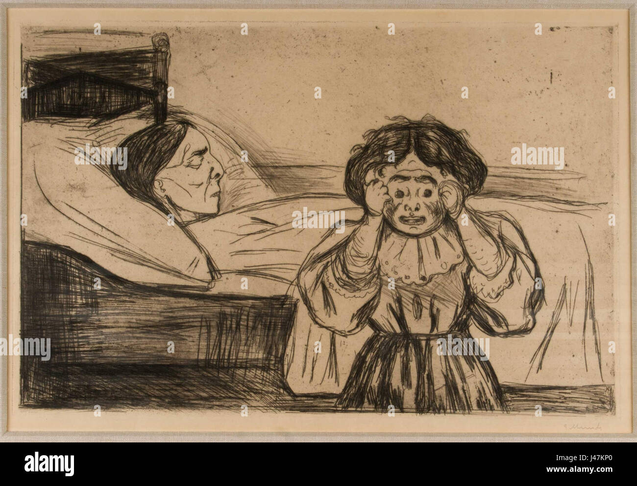 This painting by Edvard Munch, 'Dead Mother and the Child', reflects ...