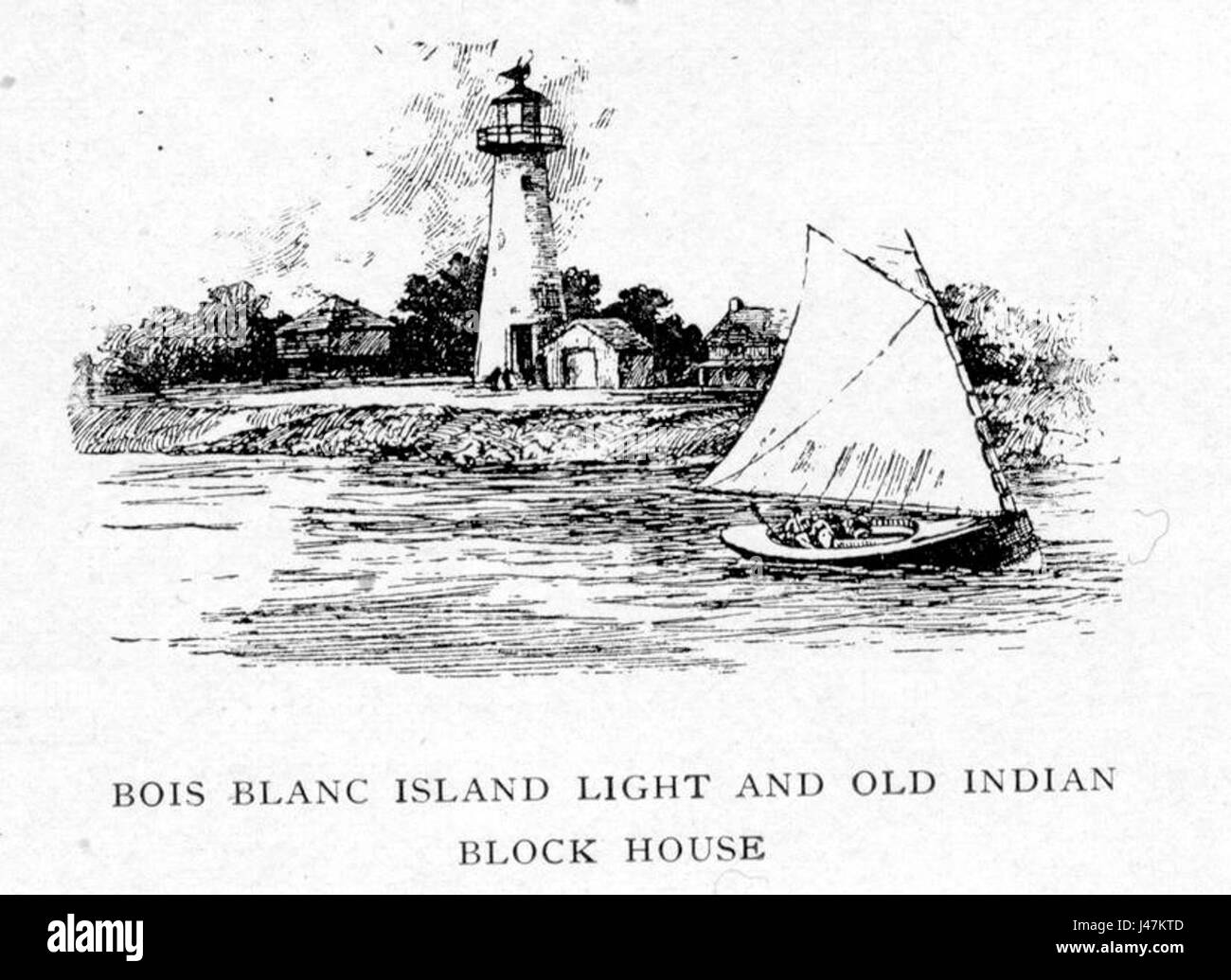 Page 87 Of A Historical Manuscript Depicts The Bois Blanc Island