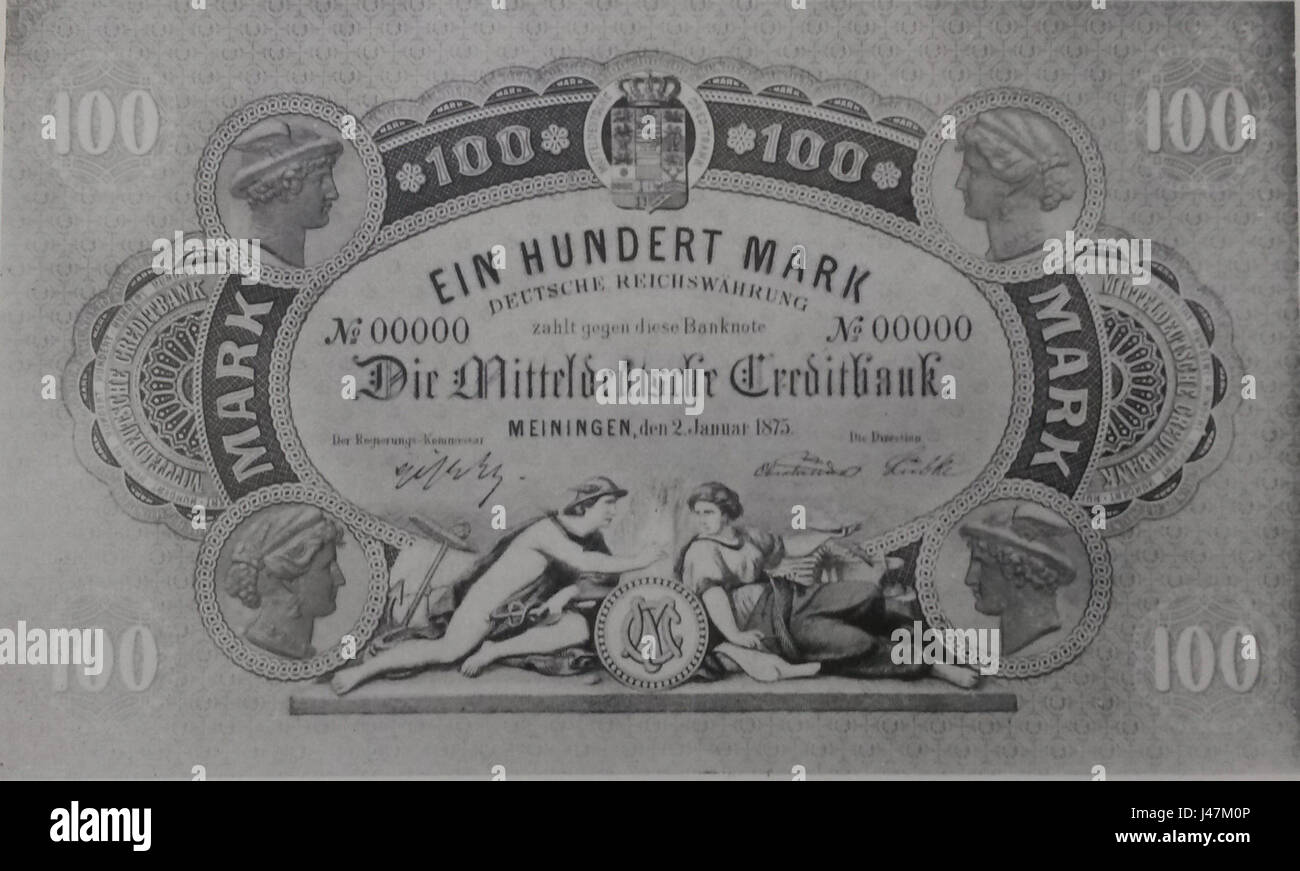 100 german mark note hi-res stock photography and images - Alamy