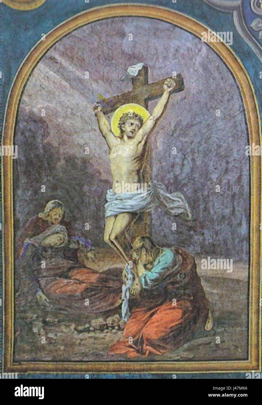 The painting 'Manastirea Zamfira' by Romanian artist Nicolae Grigorescu ...