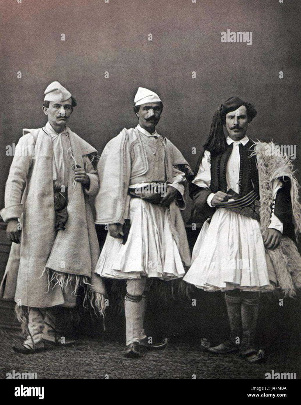 Ottoman costumes from 1873, featured in a plate (planche 19) by the ...
