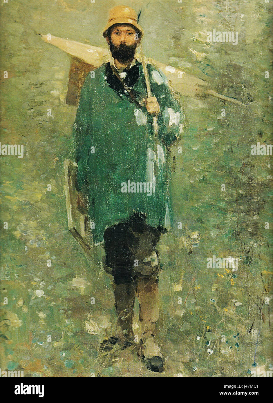 This painting depicts Romanian artists Nicolae Grigorescu and Ion ...