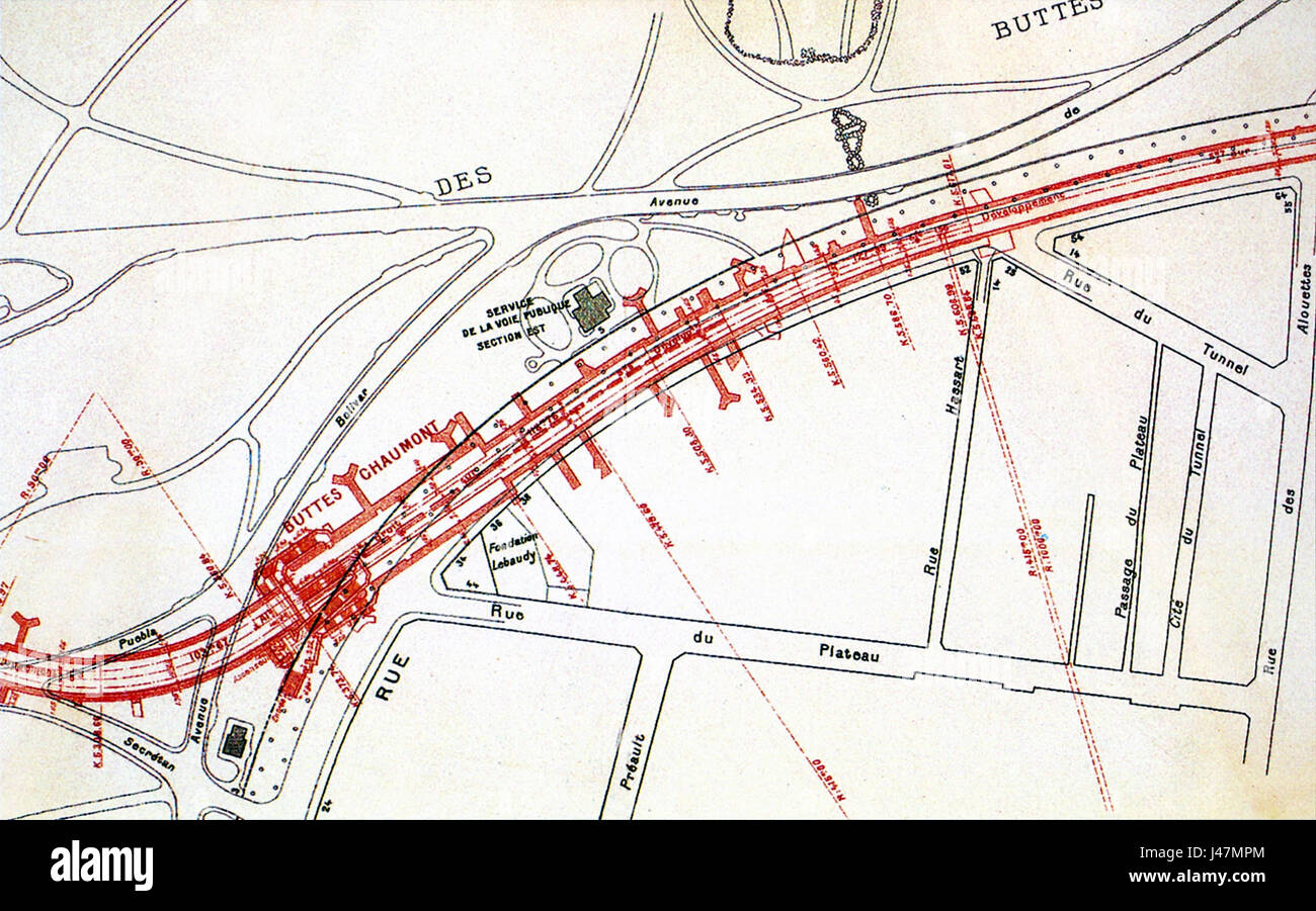 The Metro de Paris Ligne 7 Plan Buttes Chaumont shows the detailed map ...