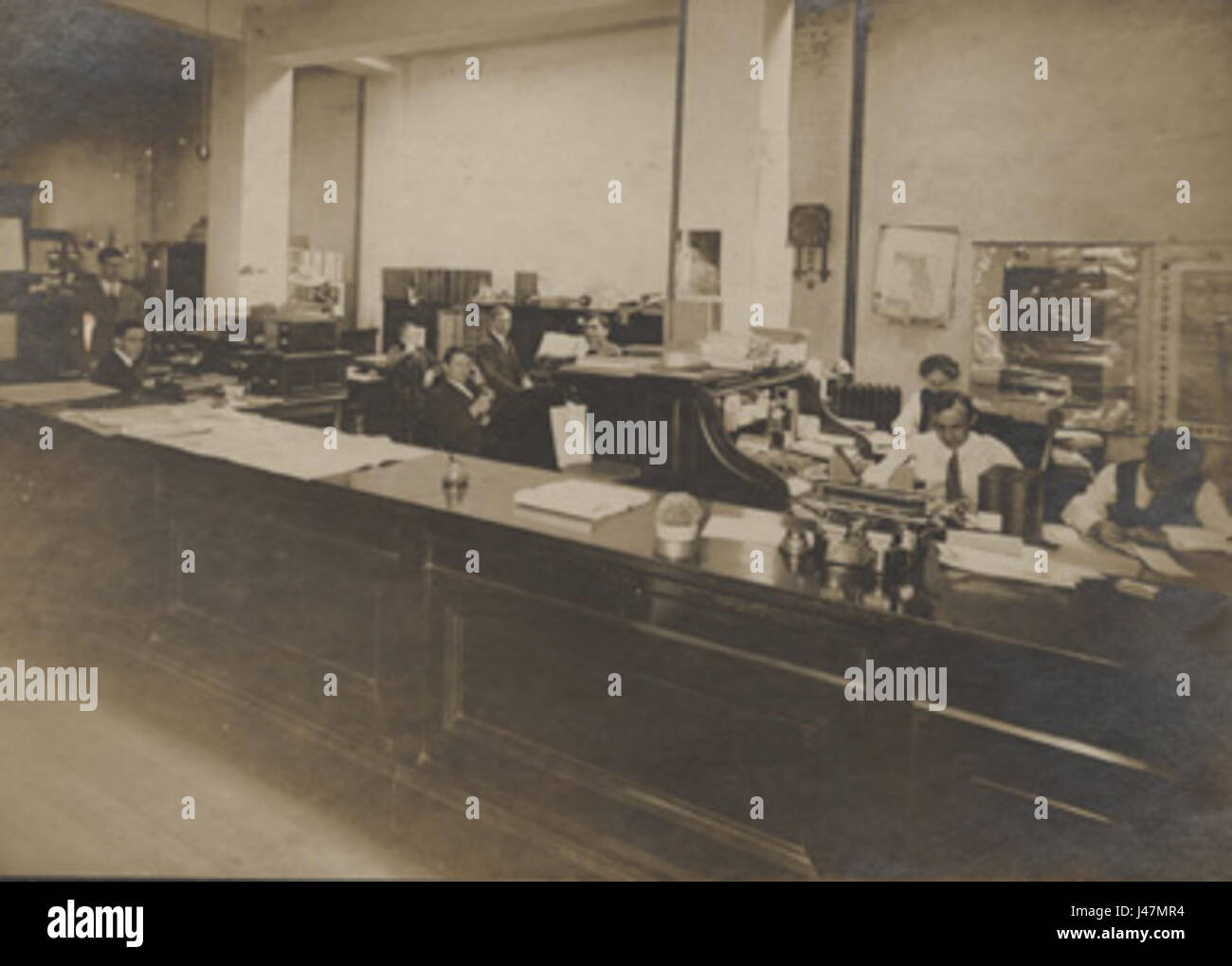 The Montgomery Advertiser office, photographed in 1910, reflects early ...