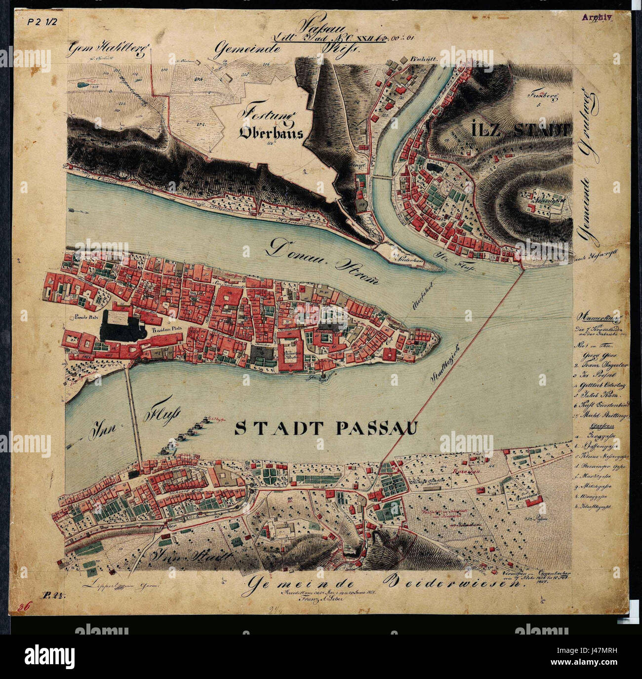Map of passau hi-res stock photography and images - Alamy