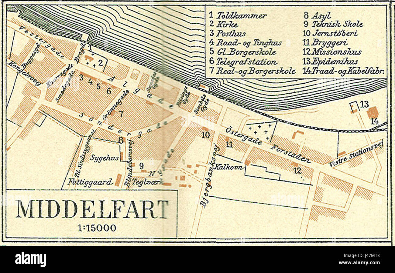 Middelfart map hi-res stock photography and images - Alamy