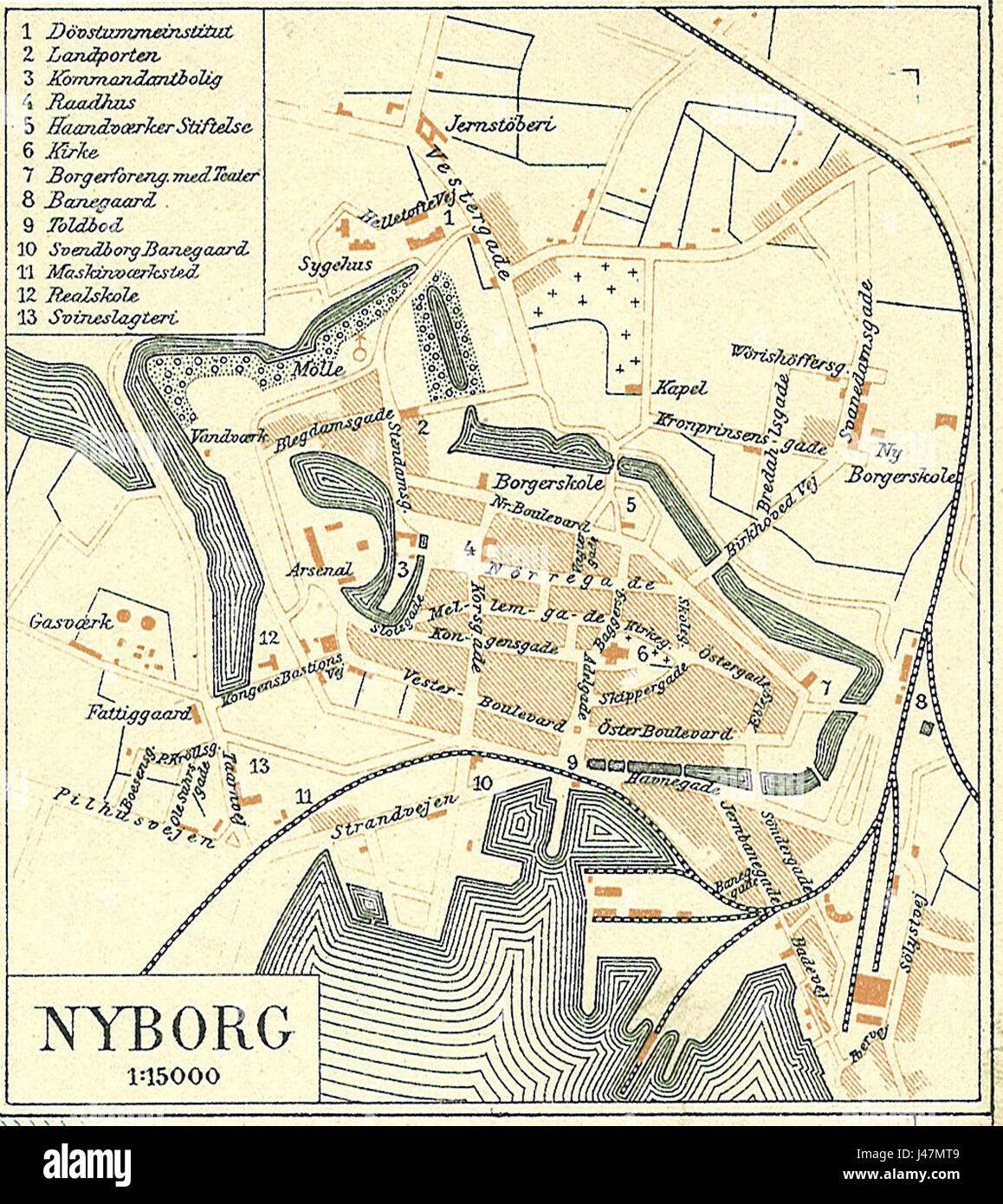 Nyborg map hi-res stock photography and images - Alamy