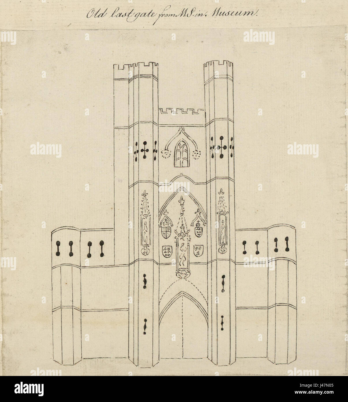 The 'Old Last Gate, Chester' is a historical illustration or ...