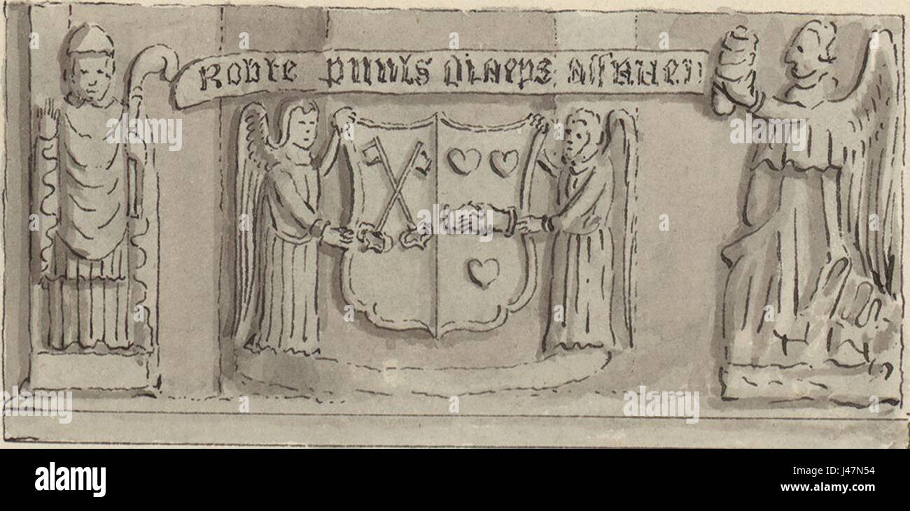 This monument is located in the Mold parish church in Wales, offering a ...