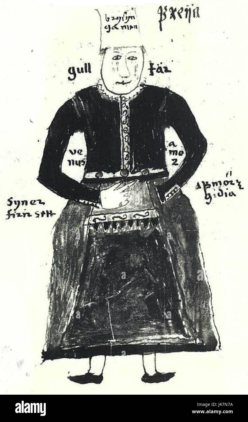 An illustration of the Norse goddess Freyja from a 17th-century ...